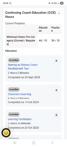 Continuing Coach Education