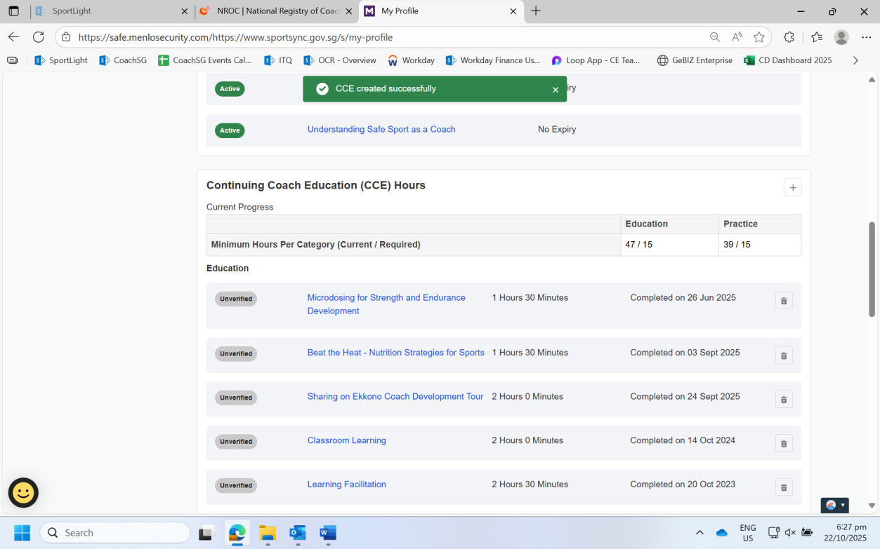 Continuing Coach Education